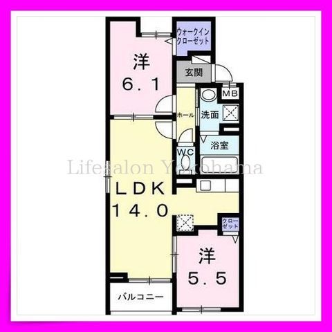 グリーン フィールド 松見町（神奈川県横浜市神奈川区松見町2丁目・大口駅）2LDK賃貸アパートの賃貸物件情報｜株式会社ライフサロン横浜